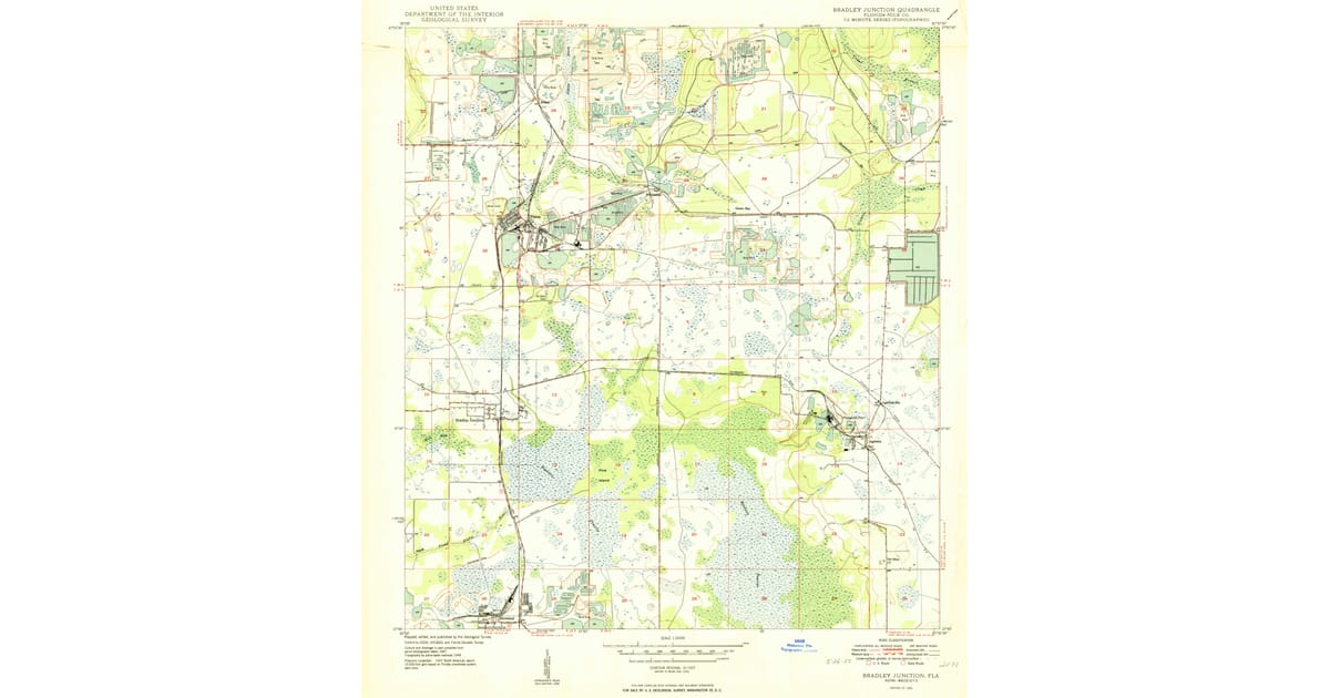 1950s Maps of Green Bay, FL | Pastmaps