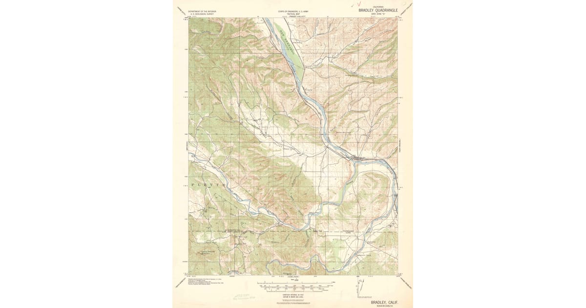 1941 Map of Bradley, CA — High-Res | Pastmaps