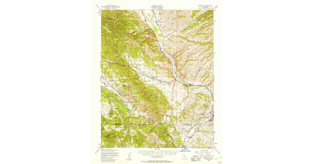 1948 Map of Bradley, CA — High-Res | Pastmaps