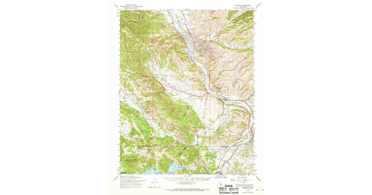 1961 Map of Bradley, CA — High-Res | Pastmaps