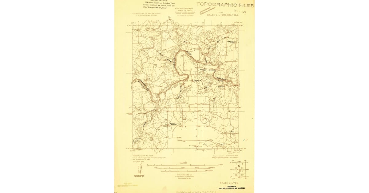 1925 Map of Brady 2-b, McCulloch County, TX — High-Res | Pastmaps