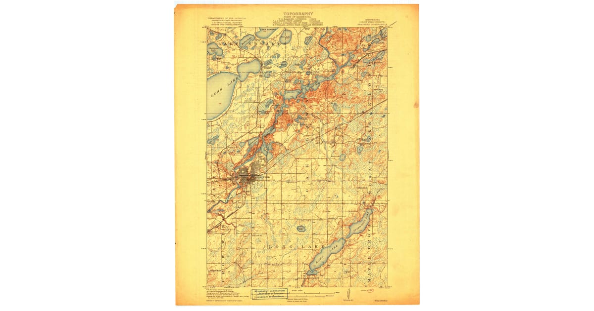 1918 Map of Brainerd, MN — High-Res | Pastmaps