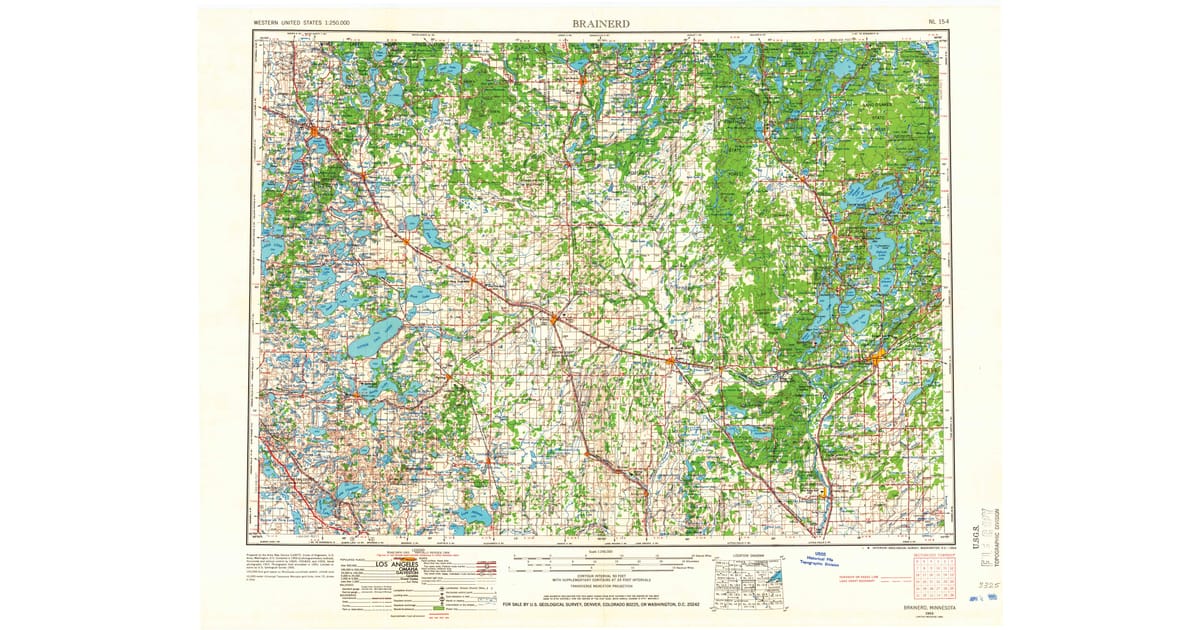 1950s Maps of Pillager, MN | Pastmaps
