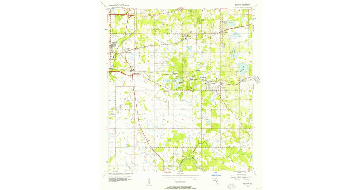 1956 Map of Brandon, FL — High-Res | Pastmaps