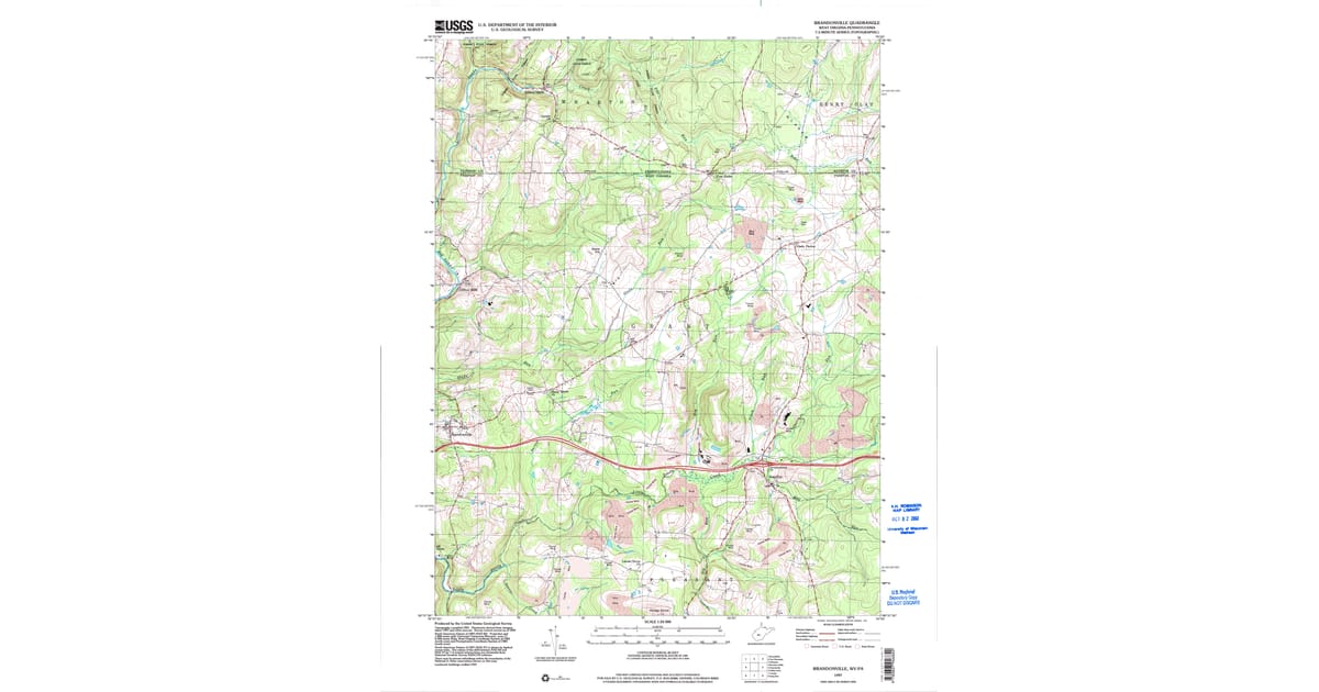 1997 Map of Brandonville, WV — High-Res | Pastmaps