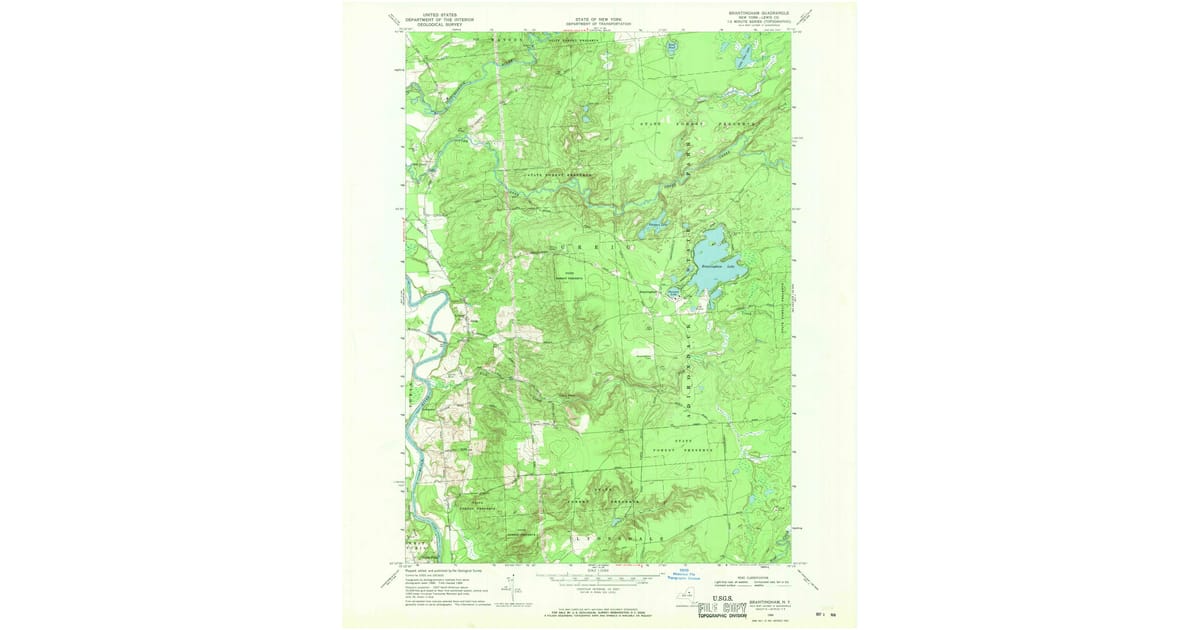 1966 Map of Brantingham, Lewis County, NY — High-Res | Pastmaps