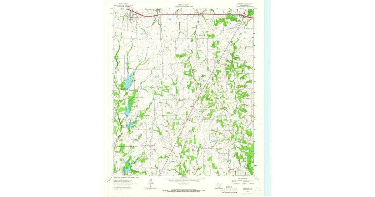 1960s Maps of Brashear, TX | Pastmaps