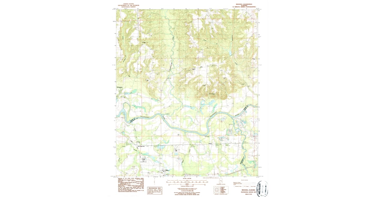1987 Map of Brassell, Elmore County, AL — High-Res | Pastmaps