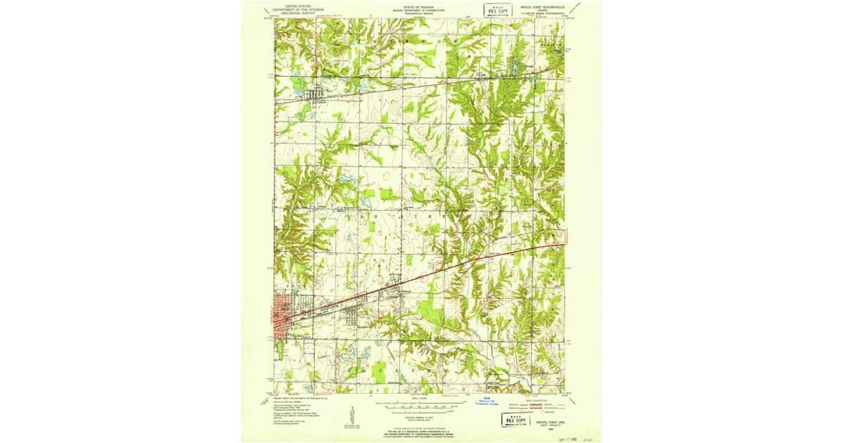Old Maps of Brazil Township, IN | Pastmaps