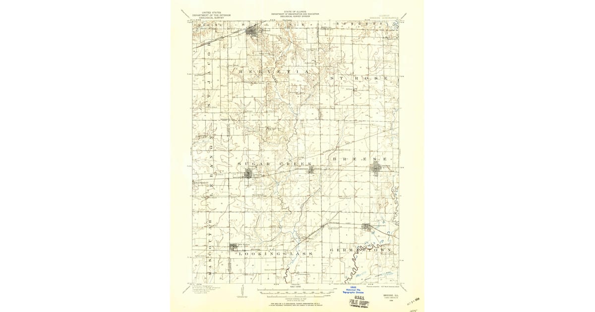 Old Maps of Breese, IL for Academic Research | Pastmaps