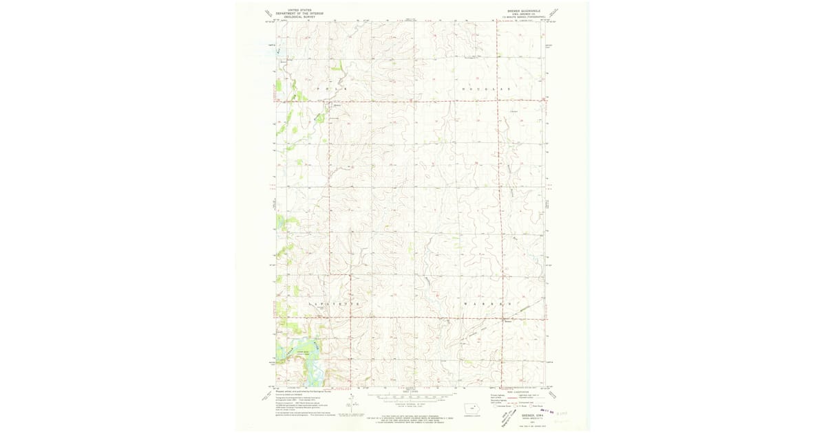 1971 Map of Bremer, Bremer County, IA — High-Res | Pastmaps