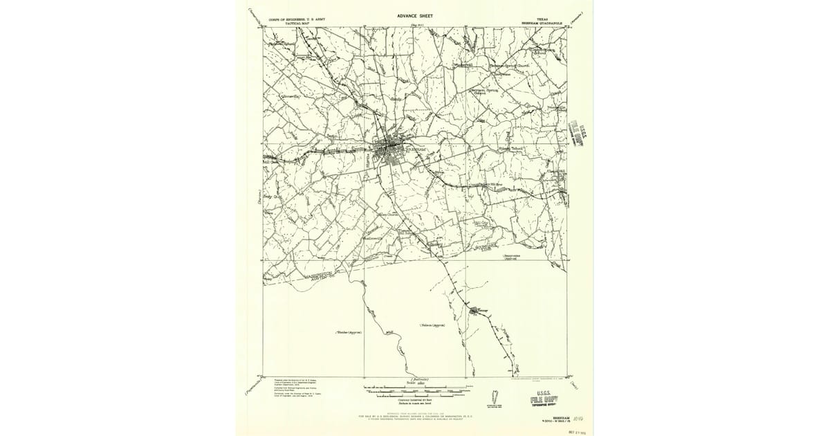 1956 Map of Brenham, TX — High-Res | Pastmaps