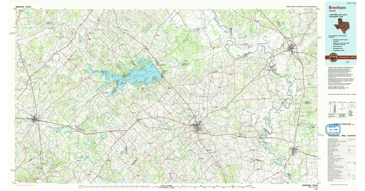 1990s Maps of Round Top, TX | Pastmaps