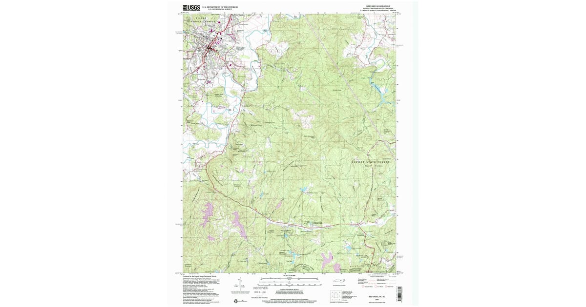 1990s Maps of Emerald Hills Estates, NC | Pastmaps