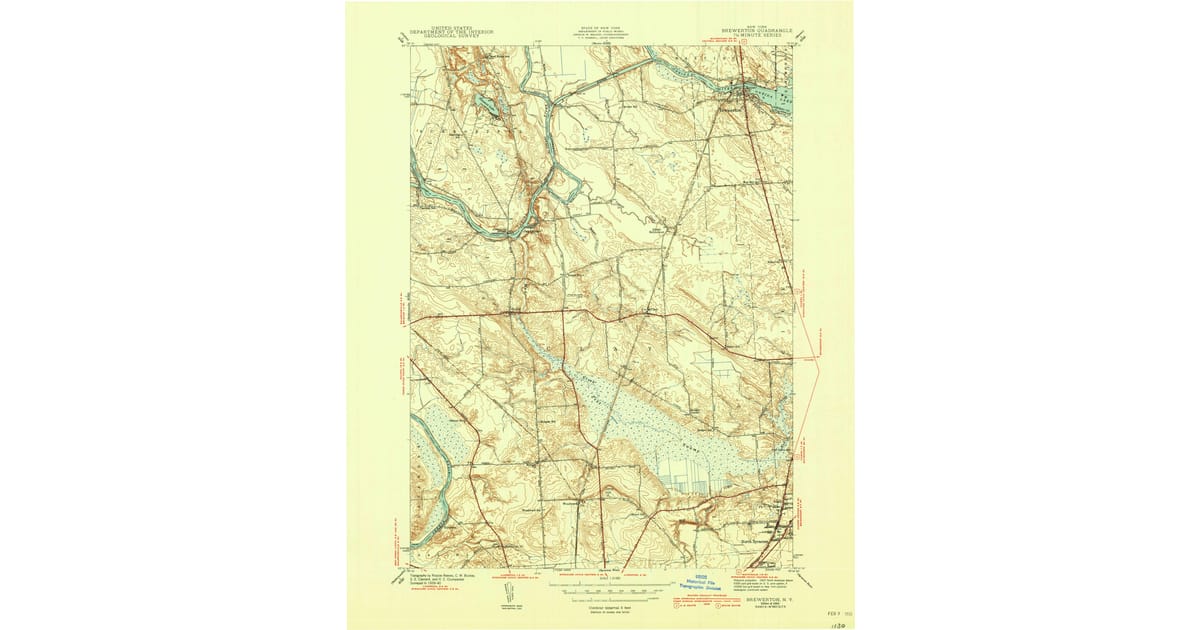 1943 Map of Brewerton, NY — High-Res | Pastmaps