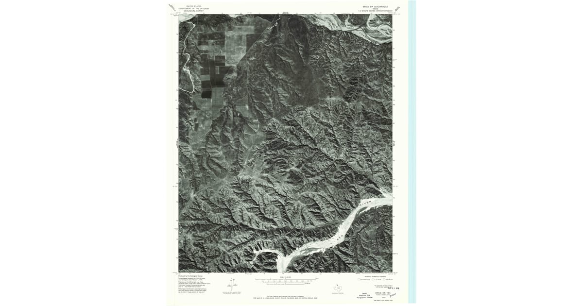 1976 Map of Brice SW, Hall County, TX — High-Res | Pastmaps