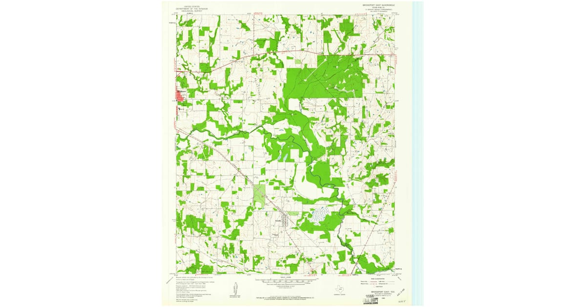 1960 Map of Bridgeport East, Wise County, TX — High-Res | Pastmaps