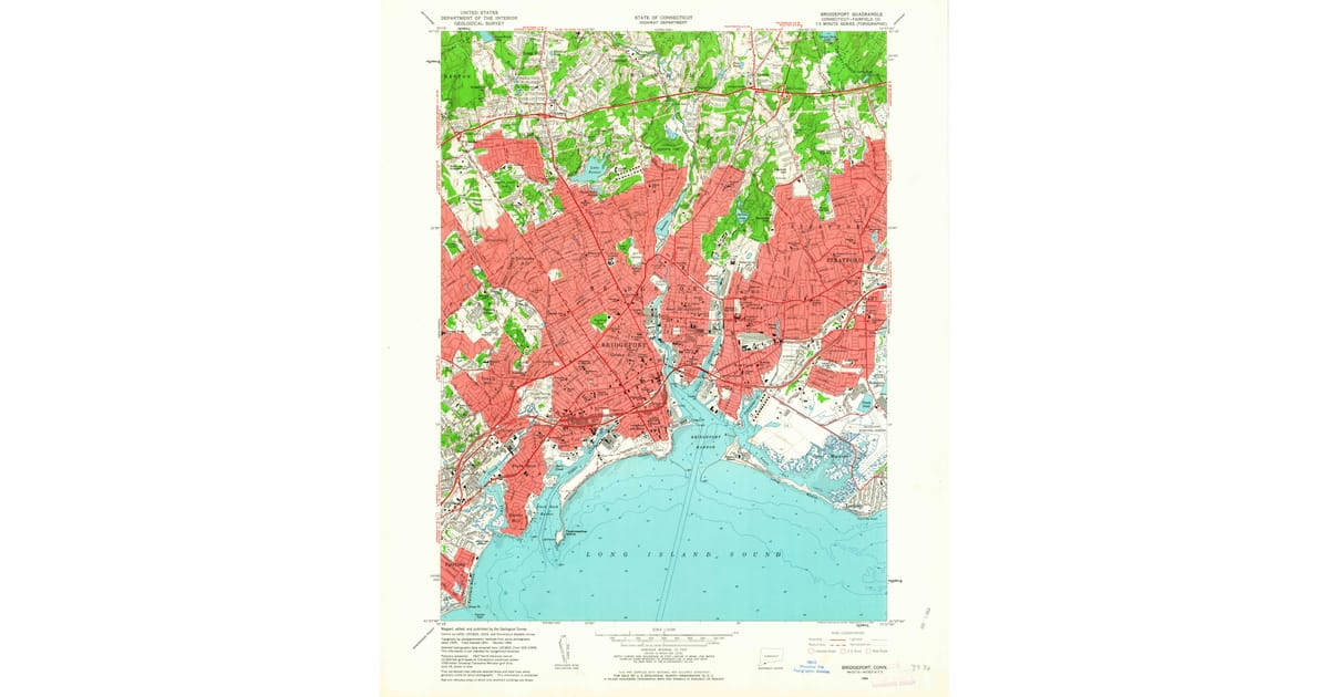 1960 Map of Bridgeport, CT — High-Res | Pastmaps