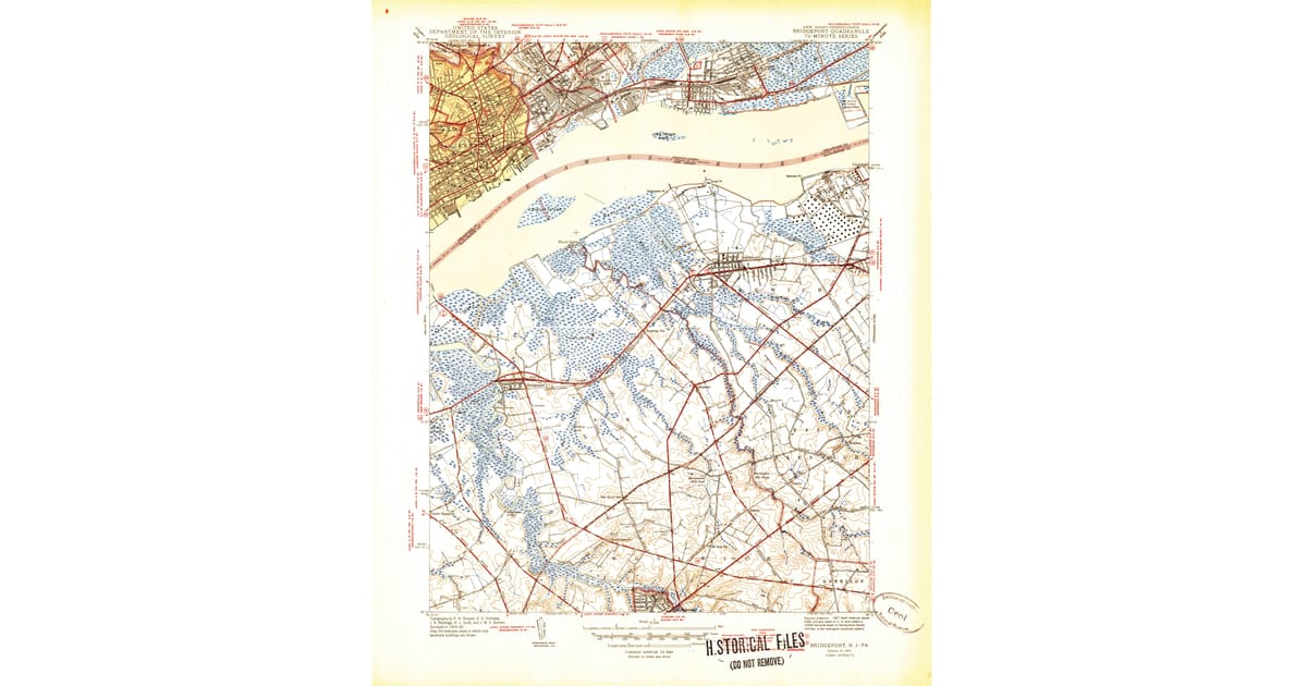 1944 Map of Bridgeport, NJ — High-Res | Pastmaps