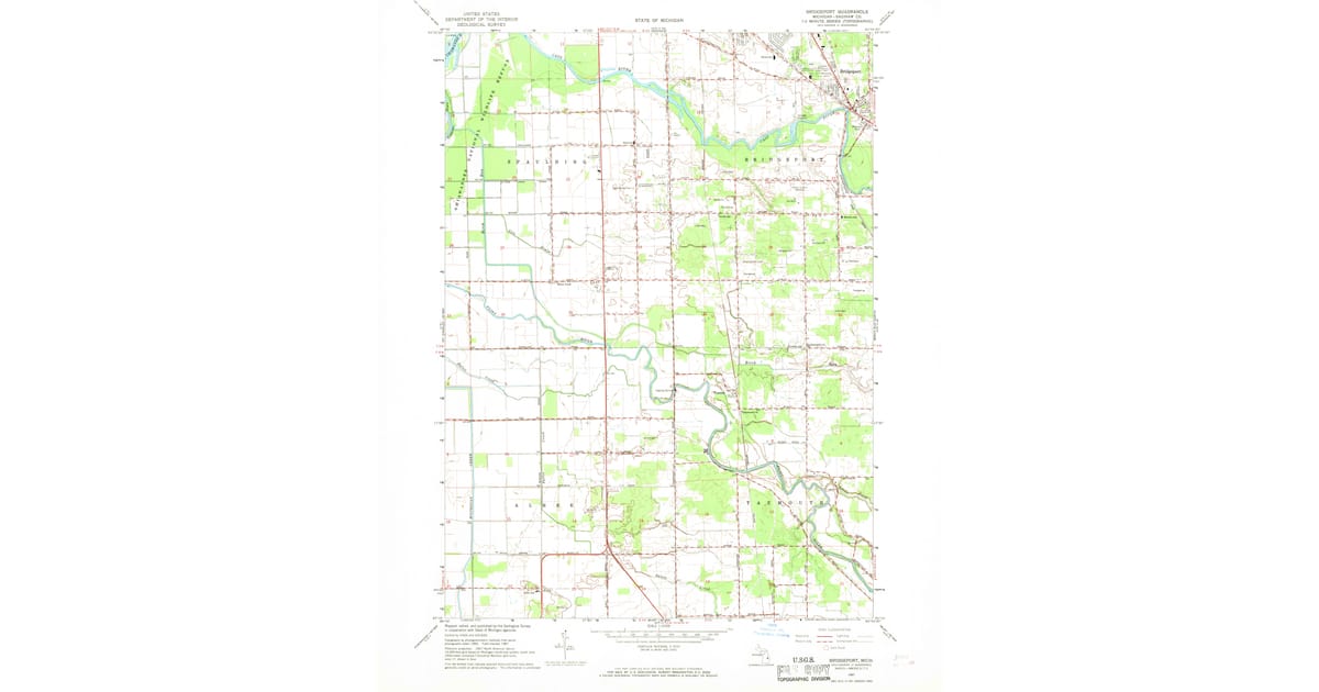 1967 Map of Bridgeport, MI — High-Res | Pastmaps