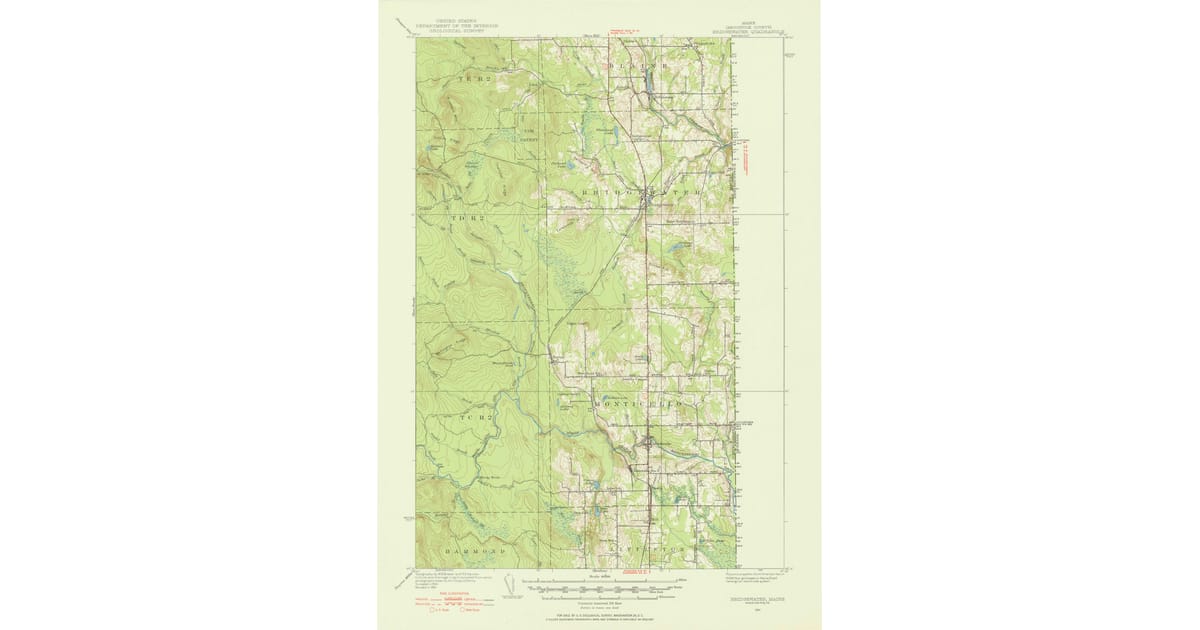 1951 Map of Bridgewater, Aroostook County, ME — High-Res | Pastmaps