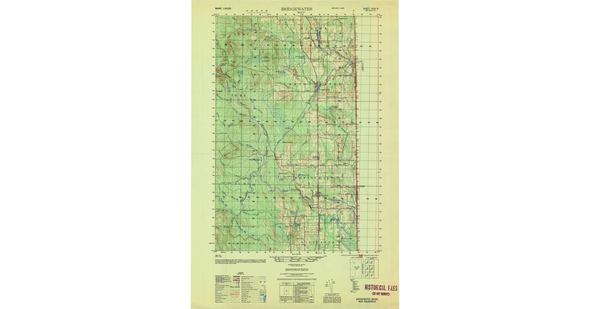 1953 Map of Bridgewater, Aroostook County, ME — High-Res | Pastmaps