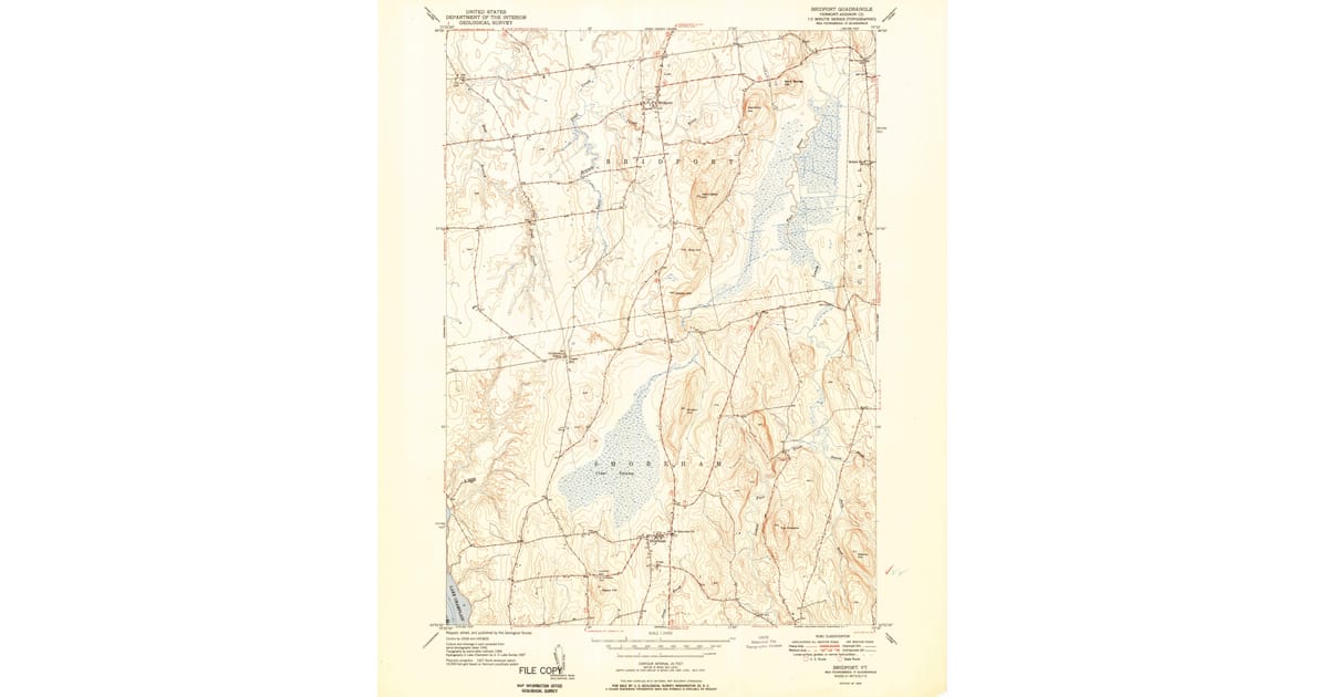 1950s Maps of Vermont | Pastmaps