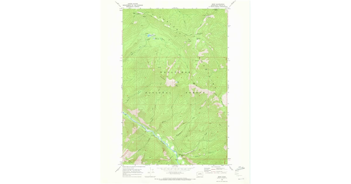 1968 Map of Brief, Chelan County, WA — High-Res | Pastmaps