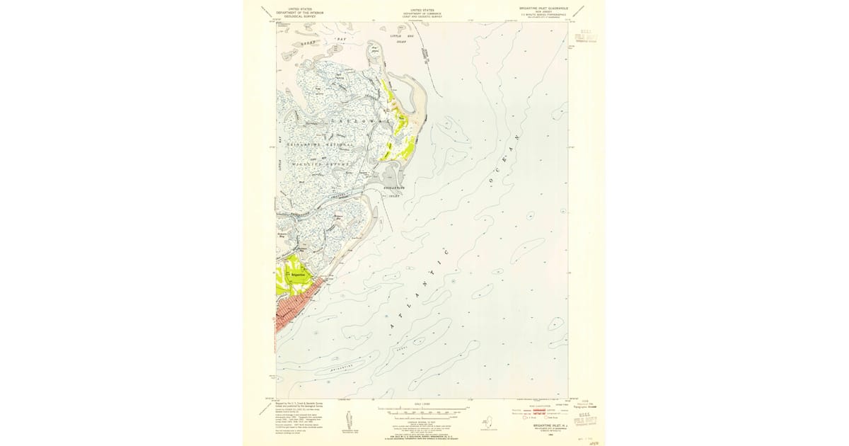 1950s Maps of Brigantine, NJ | Pastmaps