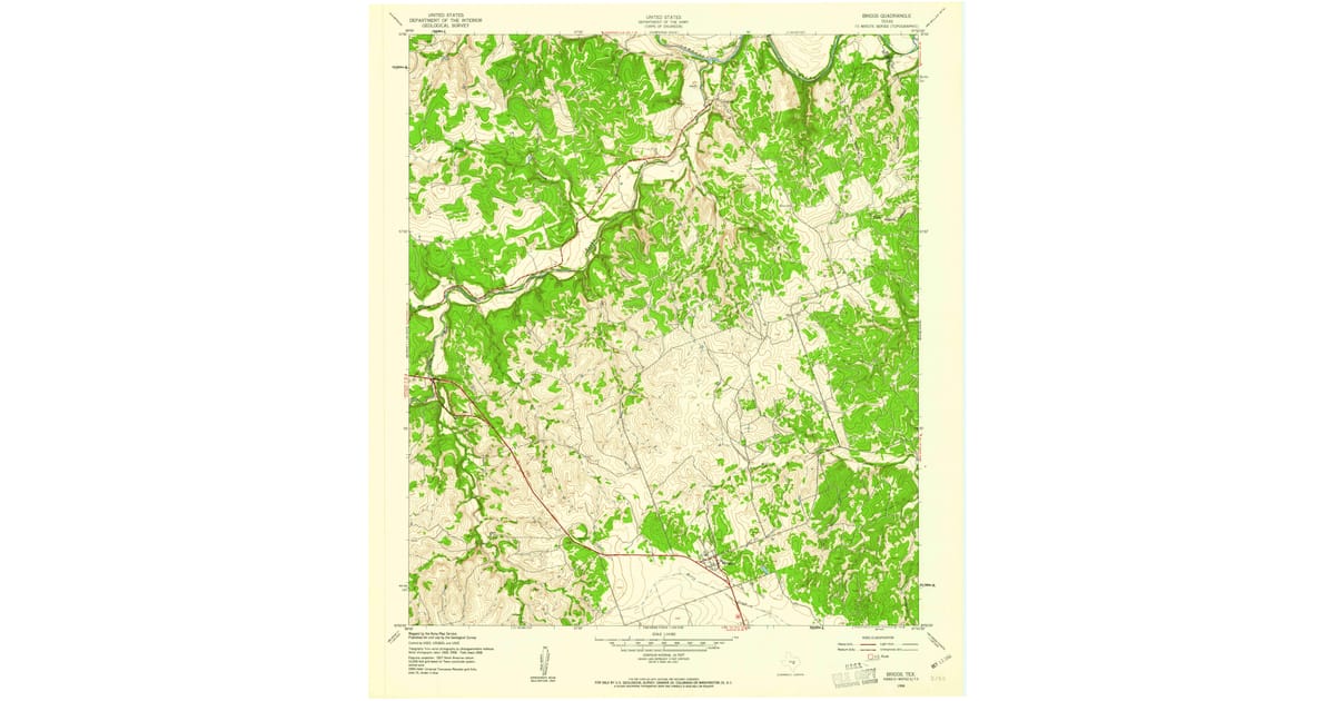 1958 Map of Briggs, TX — High-Res | Pastmaps