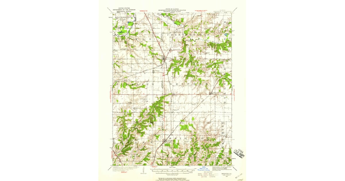 1925 Map of Brighton, IL — High-Res | Pastmaps