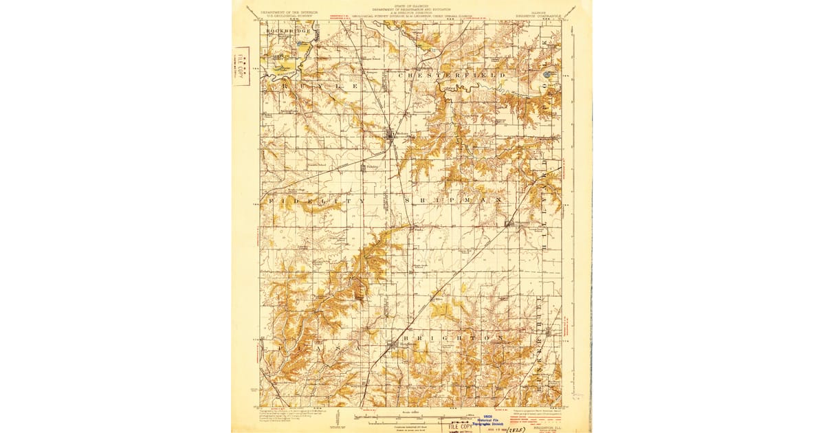 1928 Map of Brighton, IL — High-Res | Pastmaps