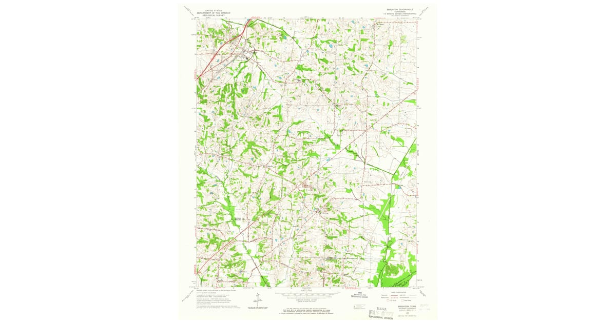 1965 Map of Brighton, TN — High-Res | Pastmaps
