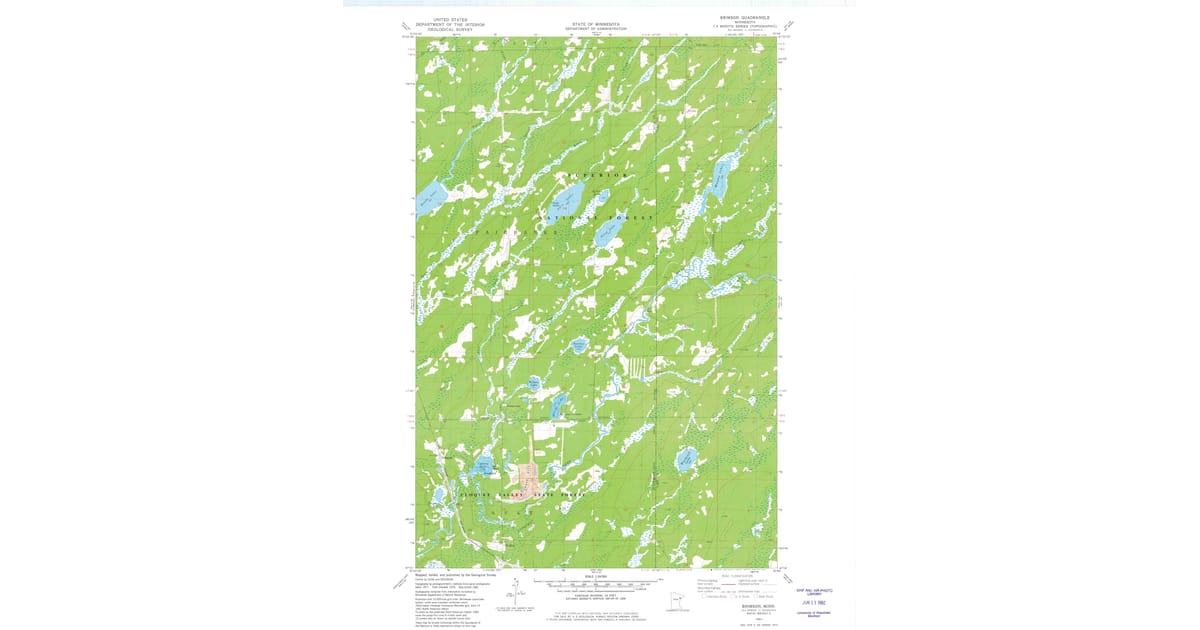 1981 Map of Brimson, St. Louis County, MN — High-Res | Pastmaps