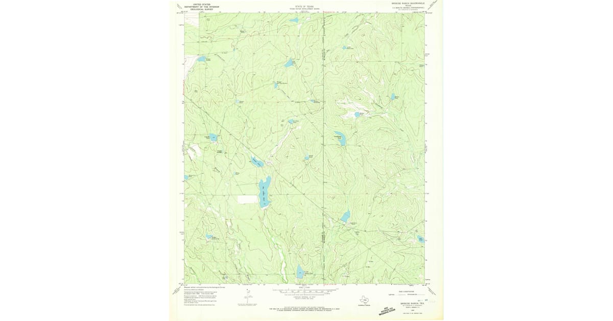 1969 Map of Briscoe Ranch, La Salle County, TX — High-Res | Pastmaps