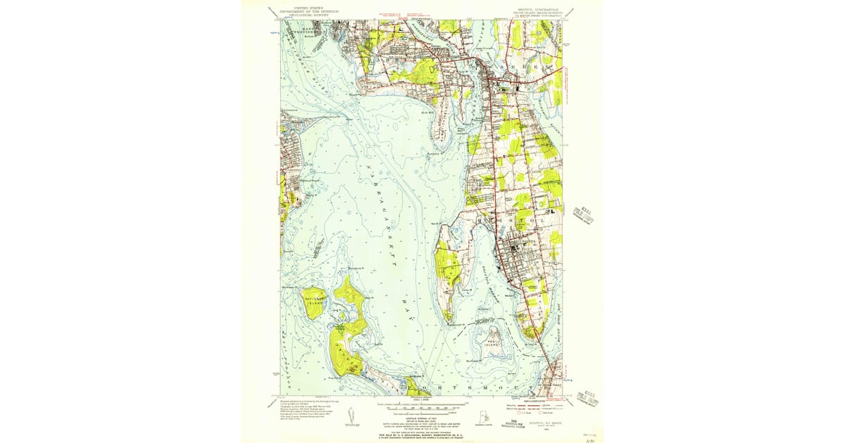 1950s Maps of Warwick, RI | Pastmaps