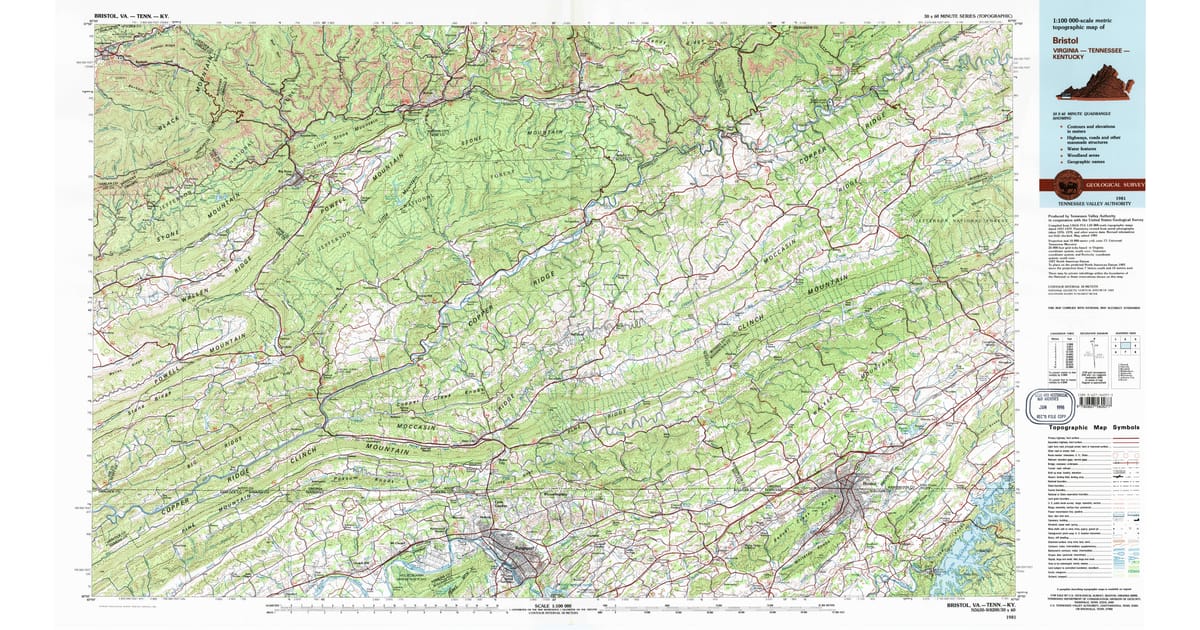 1980s Maps of Brumley Gap, VA | Pastmaps
