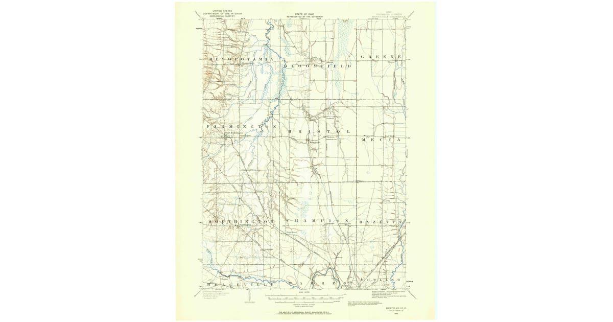 1900s (20th Century) Maps of Howland Township, OH | Pastmaps