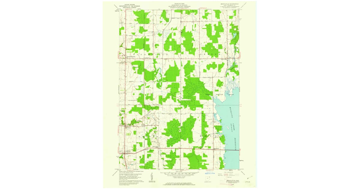 1960 Map of Bristolville, Trumbull County, OH — High-Res | Pastmaps
