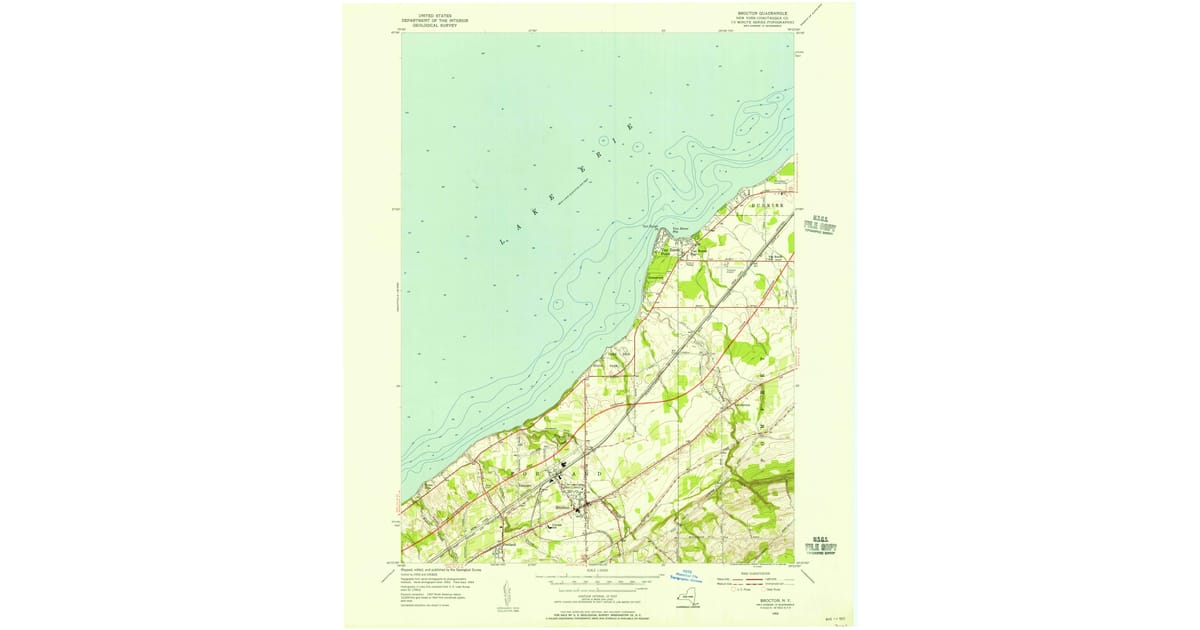 1954 Map of Brocton, NY — High-Res | Pastmaps
