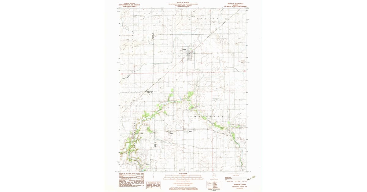 1982 Map of Brocton, IL — High-Res | Pastmaps