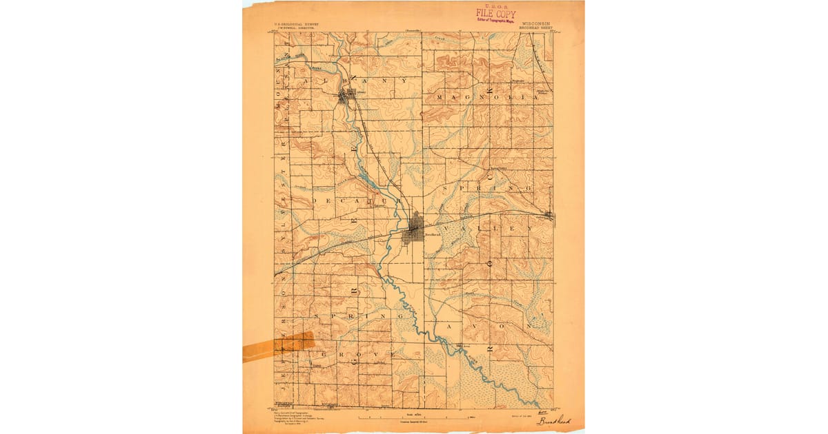 1893 Map of Brodhead, WI — High-Res | Pastmaps
