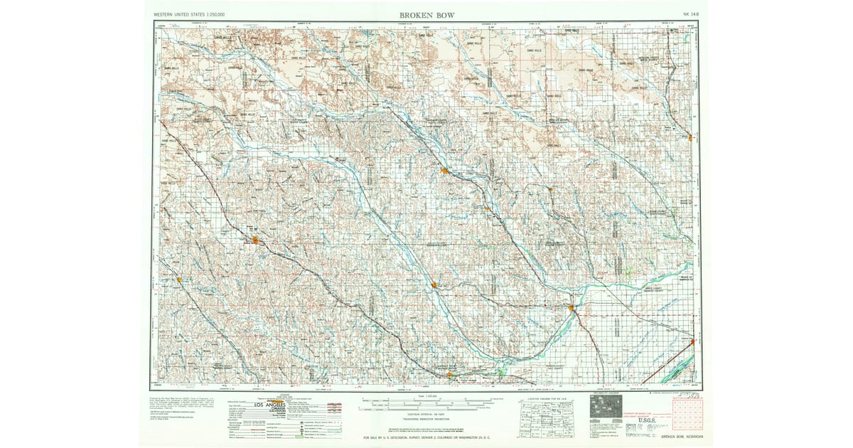1955 Map of Broken Bow, NE — High-Res | Pastmaps