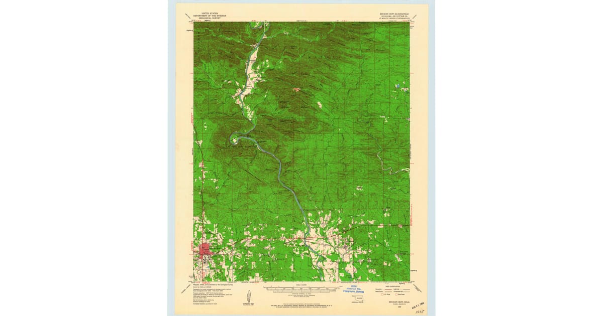 1959 Map of Broken Bow, OK — High-Res | Pastmaps