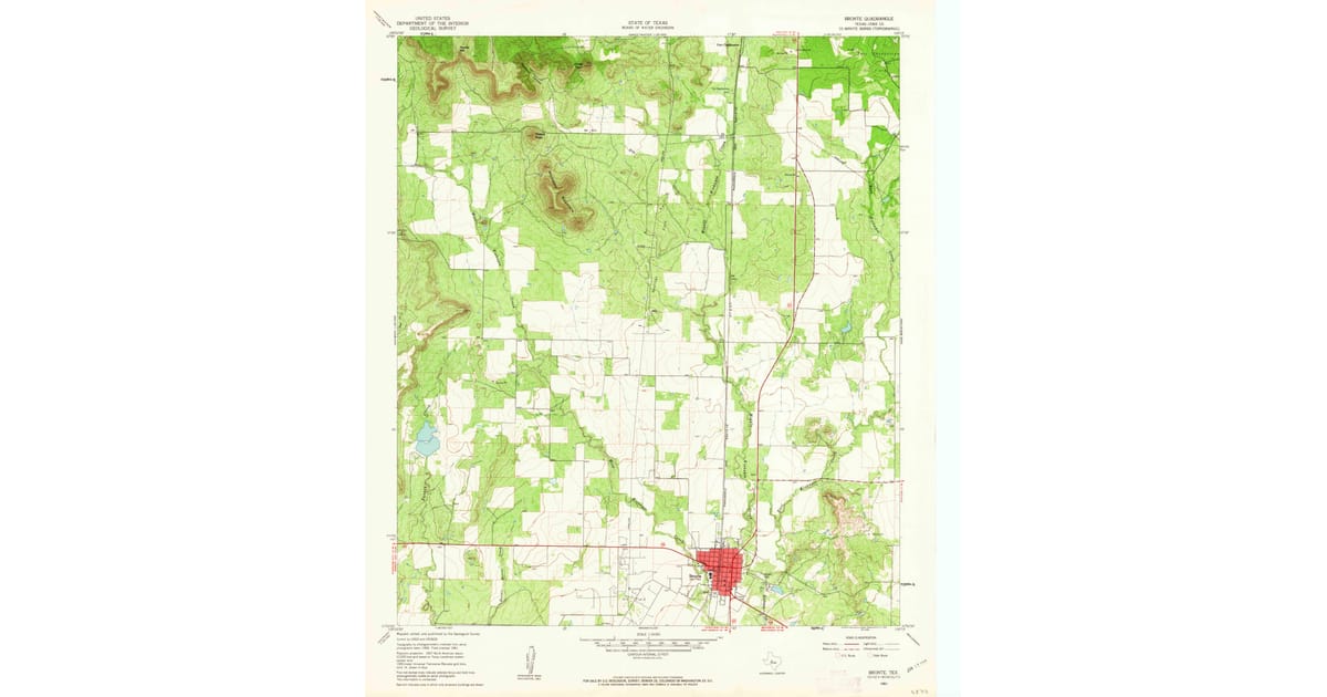 1961 Map of Bronte, TX — High-Res | Pastmaps