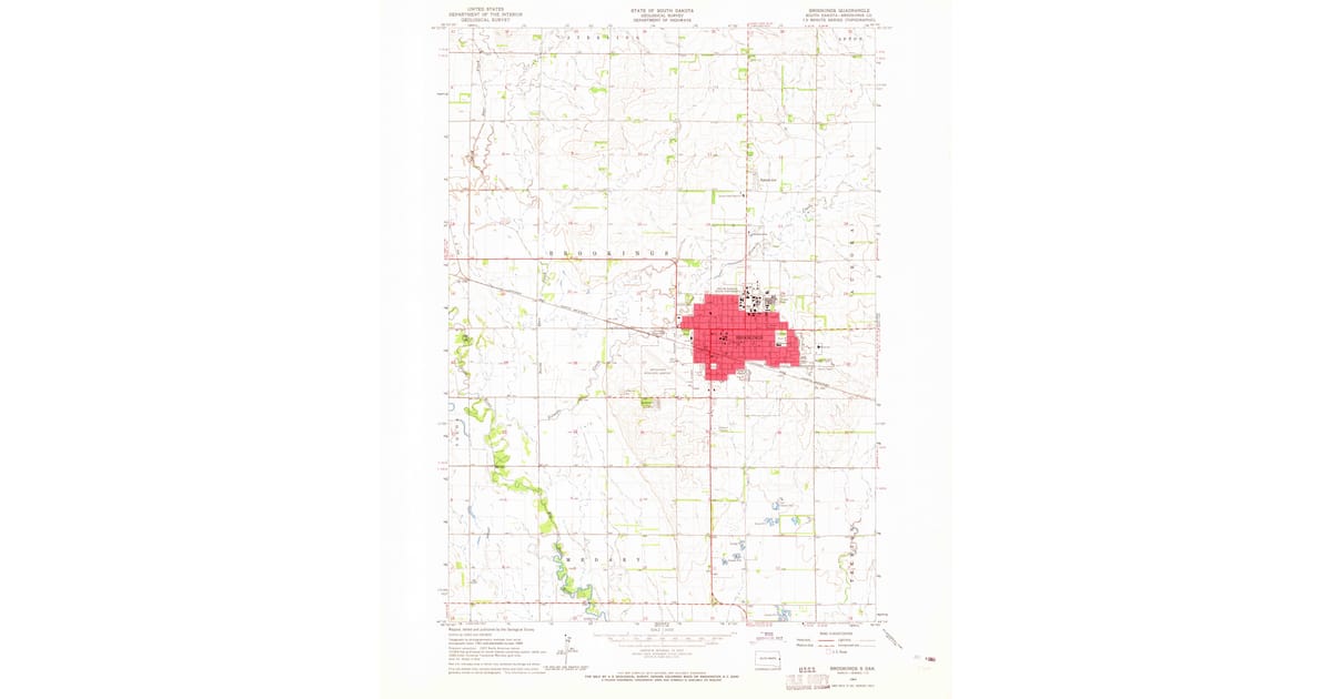 1964 Map of Brookings, SD — High-Res | Pastmaps