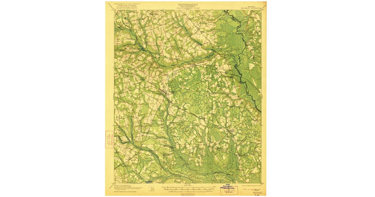 1921 Map of Brooklet, GA — High-Res | Pastmaps