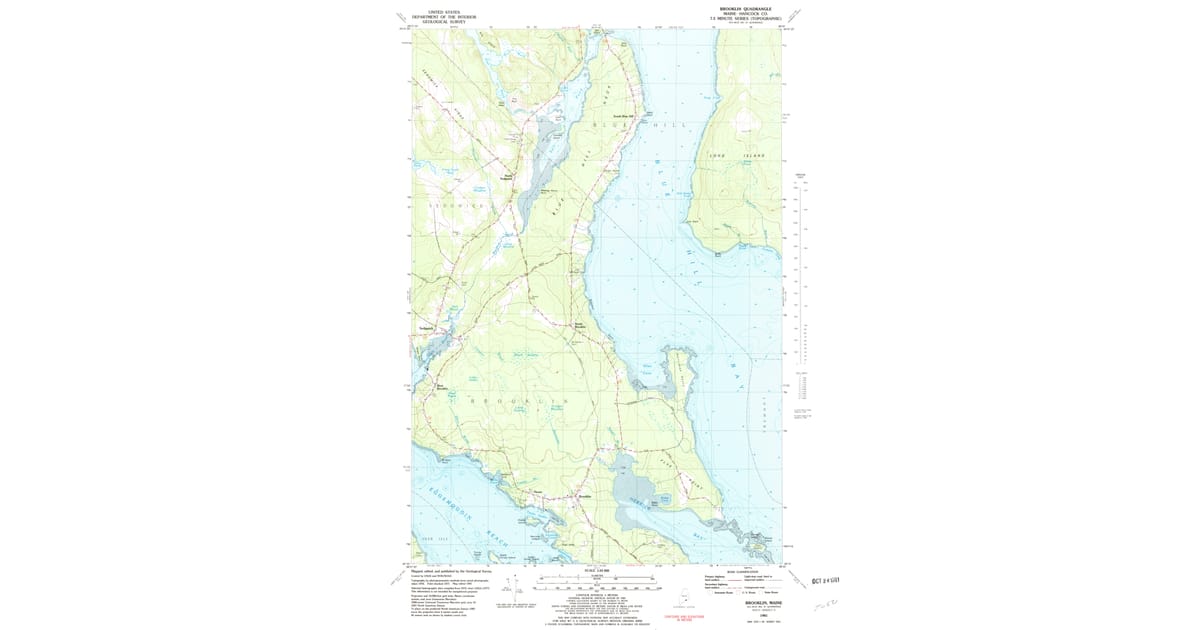 1981 Map of Brooklin, Aroostook County, ME — High-Res | Pastmaps