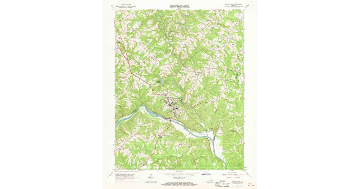 1966 Map of Brookneal, VA — High-Res | Pastmaps