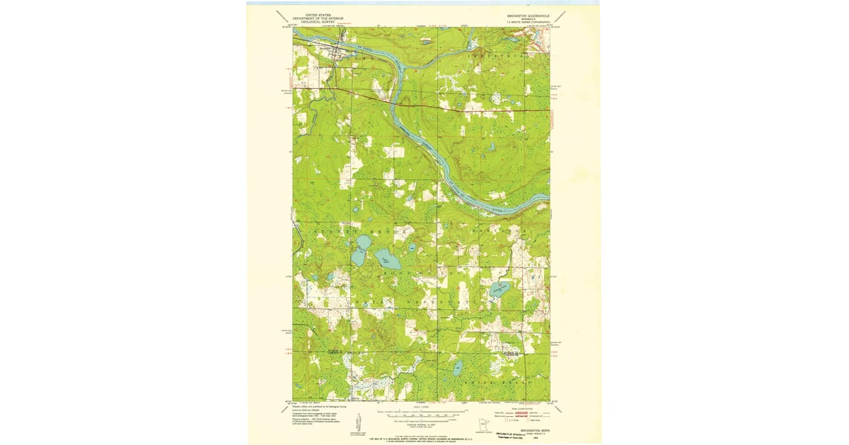 1953 Map of Brookston, MN — High-Res | Pastmaps